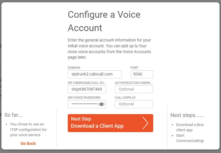XliteソフトフォンでCloudNippon SIPトランクを設定する